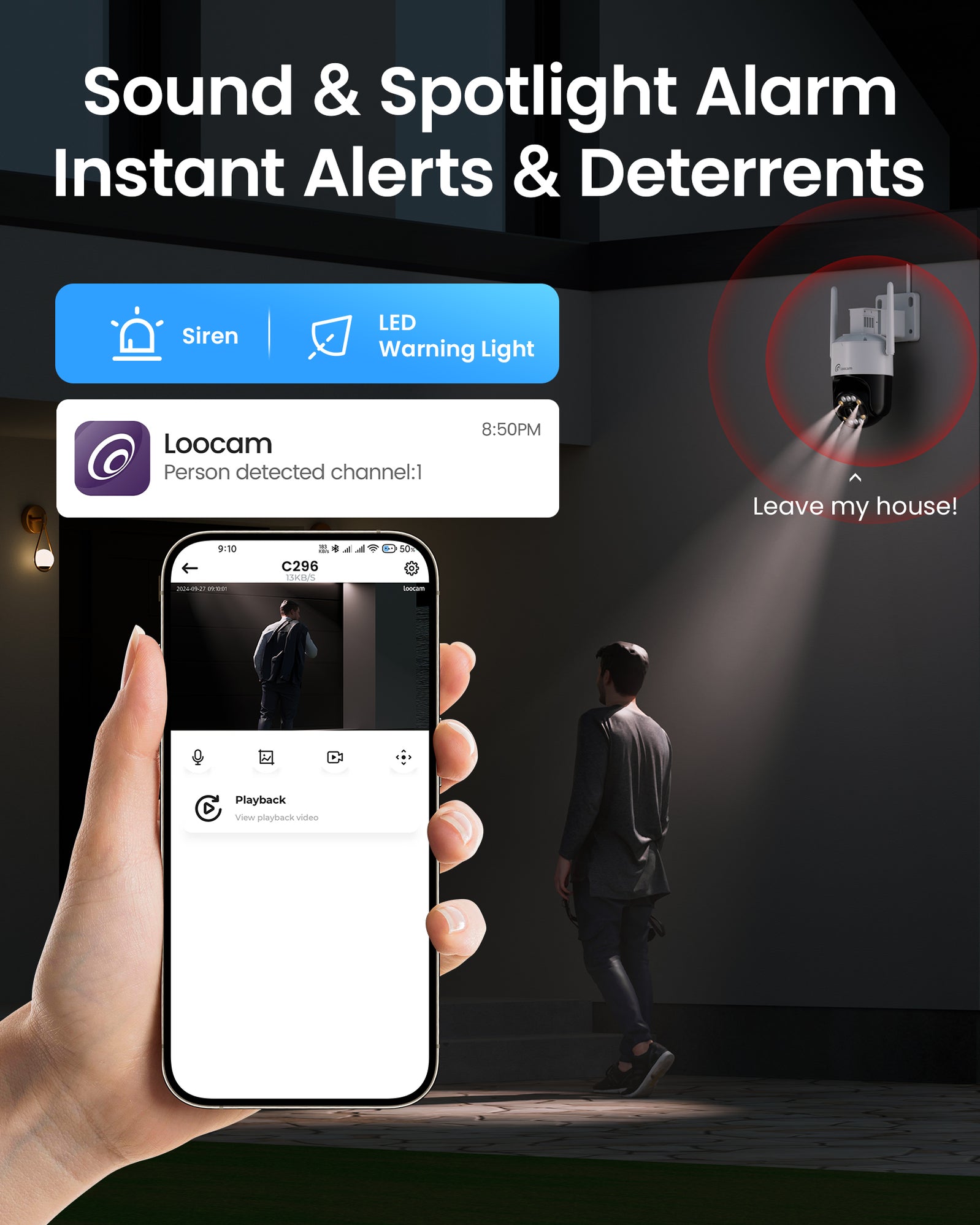 Loocam 5MP Wireless Security Camera System Wi-Fi 6, Color Night Vision ...