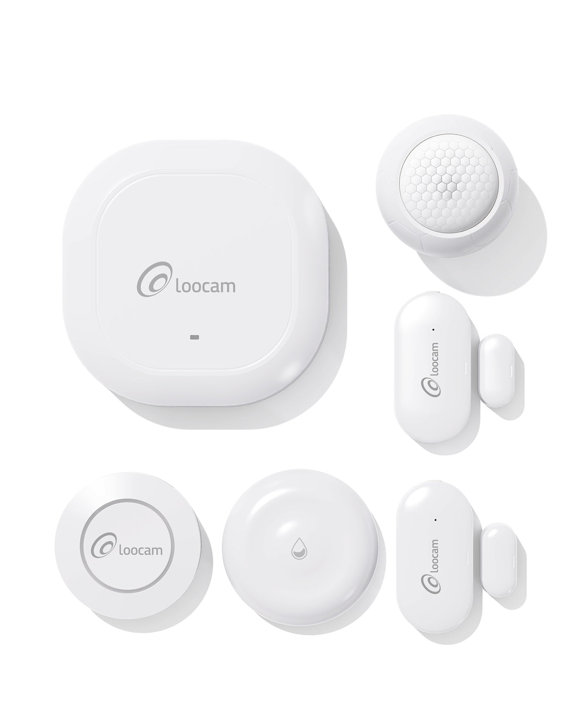 Loocam Wireless Home Alarm System 6 Pieces for House and Apartment Sec ...
