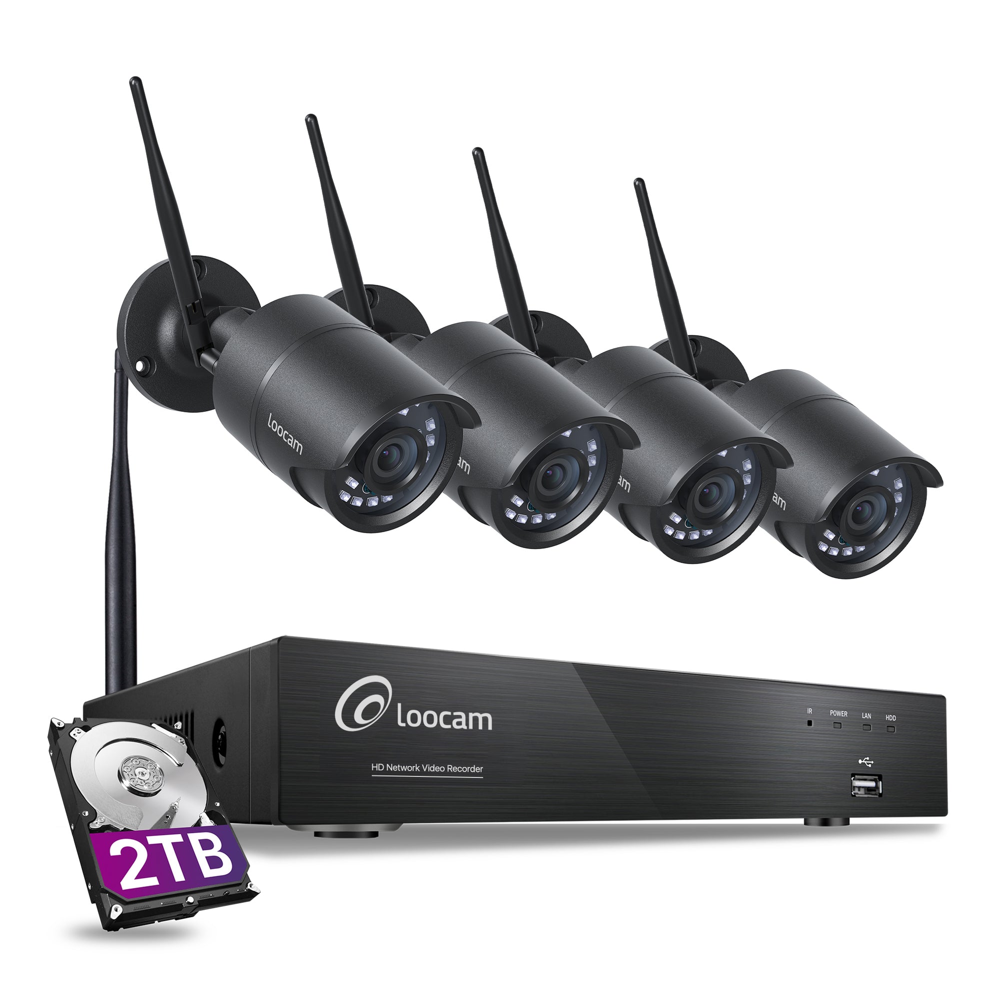 Loocam Ultra long distance 1080P Wireless Security Camera System 8 ...
