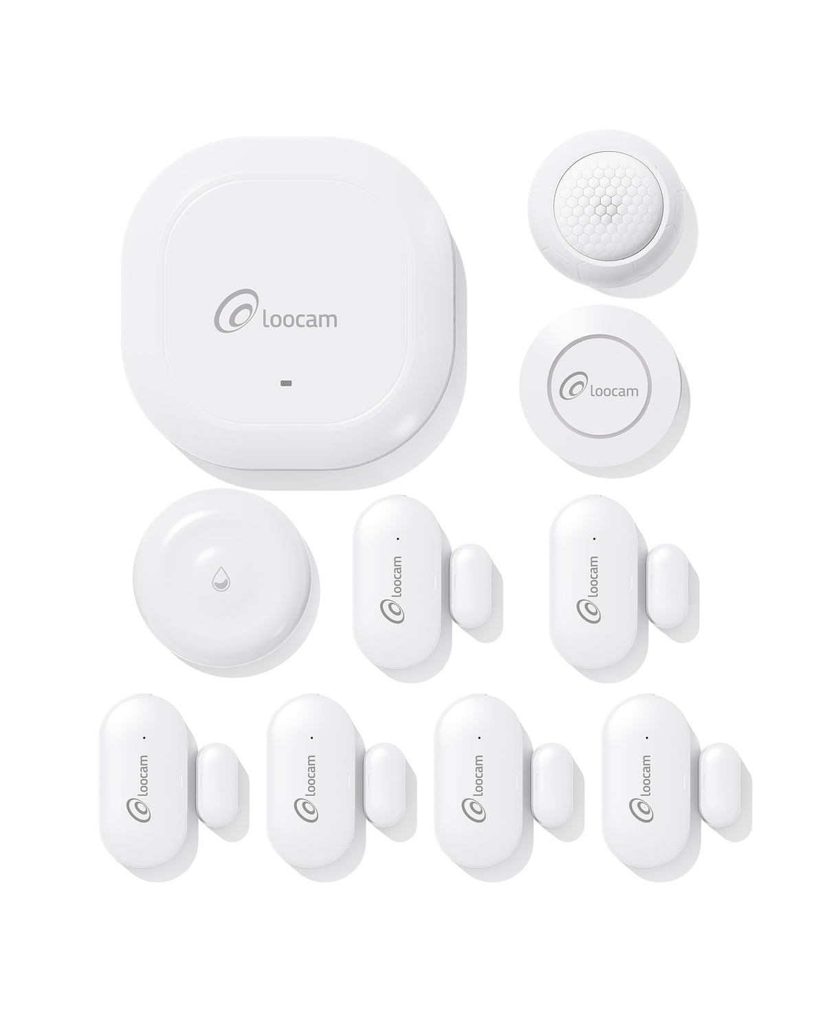 Loocam Wireless Home Alarm Security Kit, 10-Piece | Loocam