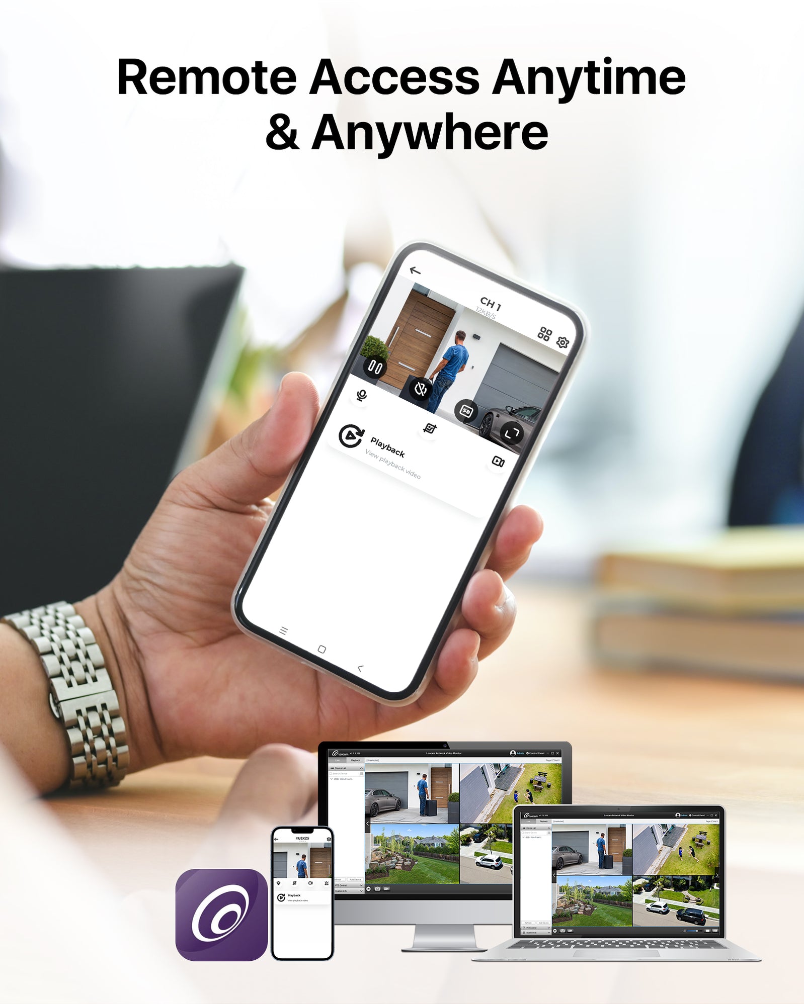 Loocam 1080P 8 Channel DVR Wired Security Camera System 1TB, AI Smart ...